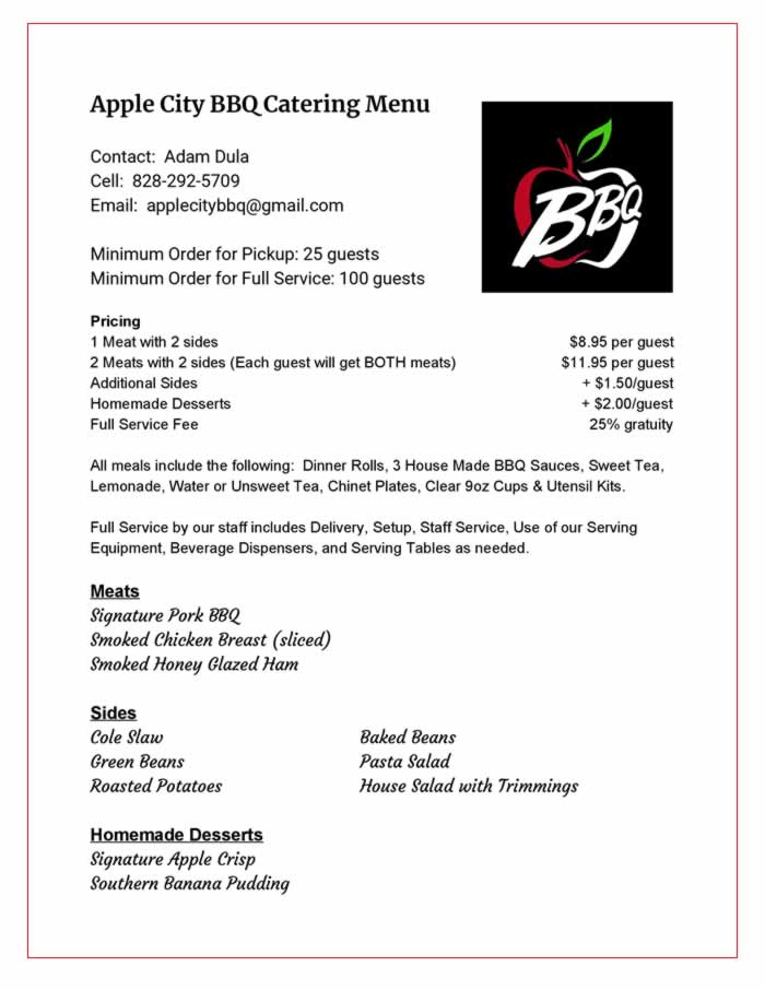 Apple City BBQ | Restaurant and Full Service Catering